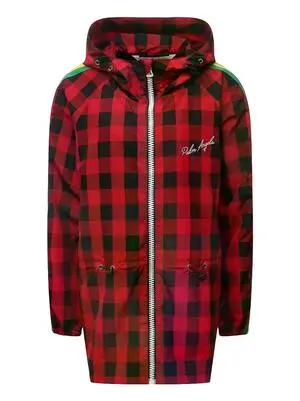 Palm Angels Buffalo-check Side-stripe Jacket - Red