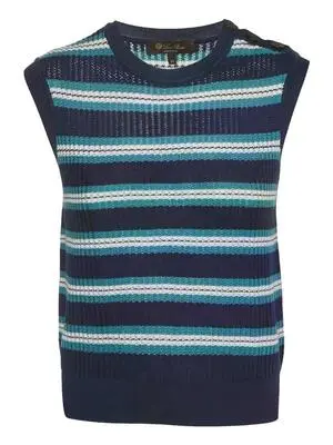 LORO PIANA Striped Sleeveless Sweater