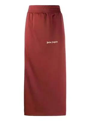 Palm Angels Side-stripe Logo-pint Skirt Red