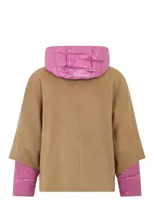 HERNO Hooded Layered-sleeve Jacket