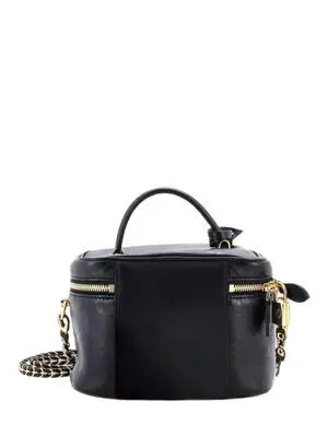 LOUIS VUITTON Vanity Handbag Monogram Ink Embossed Lambskin Pm Crossbody Bag - Black