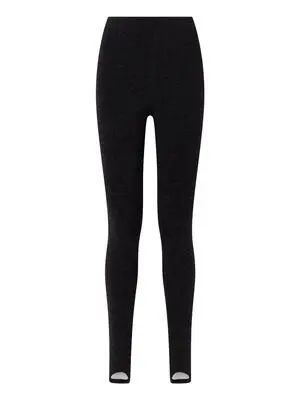 LAUREN MANOOGIAN Merino Wool-blend Stirrup Leggings - Black