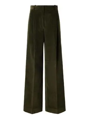 RÓHE Ted Cotton-corduroy Wide-leg Pants - Green