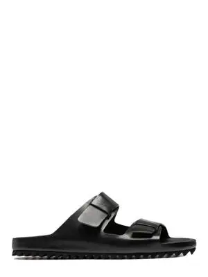 Officine Creative Agorà 010 Double-strap Leather Sandals Black