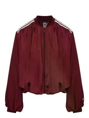 Adidas Pleated Puff-sleeve Track Jacket - Red