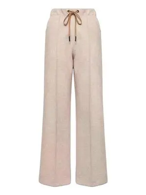 MONCLER Drawstring-waist Pressed-crease Trousers