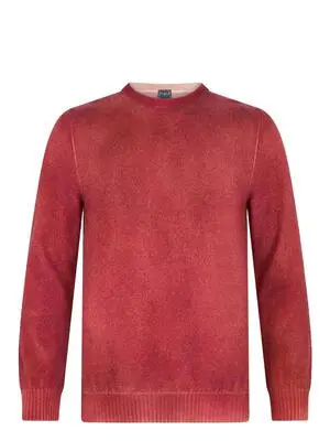 Fedeli Round-neck Cashmere Sweater - Red