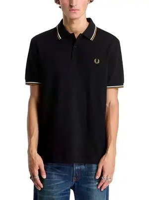 Fred Perry Twin Tipped Polo Shirt - Black