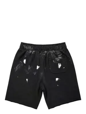 WARMAN Graphic-print Paint-splatter Shorts - Black