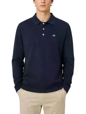 EDMMOND STUDIOS Duck Long-sleeve Polo Shirt - Blue