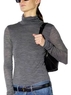 Liviana Conti Ginevra Roll-neck Long-sleeve T-shirt - Grey