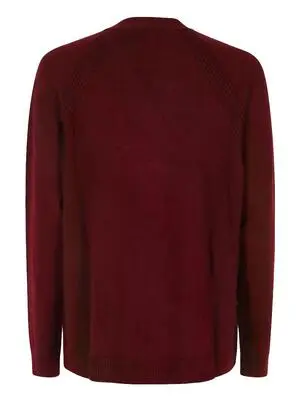 Seventy Patch-pocket V-neck Cardigan - Red