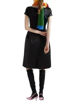 Prada Duchesse Silk Dress - Black