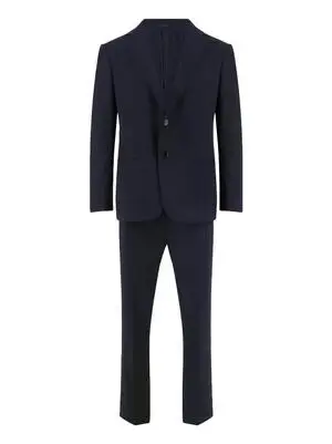Giorgio Armani Single-breasted Wool Suit - Blue
