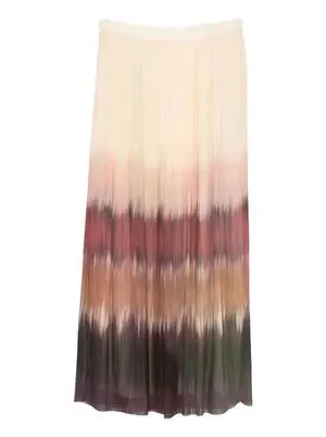 Ba&sh Wina Pleated Ombré-effect Midi Skirt - Neutrals