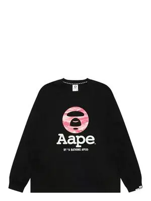 AAPE BY *A BATHING APE Aapeunvs Logo-print Long-sleeve T-shirt - Black