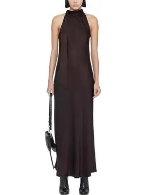 ALLSAINTS Beril Neck-tie Slip Maxi Dress - Red