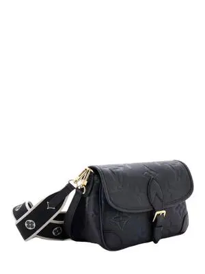 LOUIS VUITTON Diane Nm Handbag Monogram Empreinte Giant Shoulder Bag - Black
