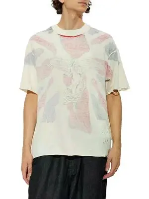 REPRESENT Graphic-print Distressed T-shirt
