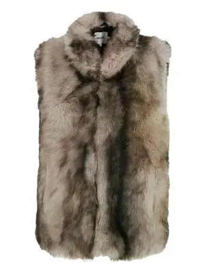 Apparis Laila Faux-fur Gilet - Neutrals