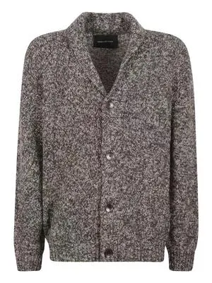 TAGLIATORE Marl-knit Shawl-collar Cardigan