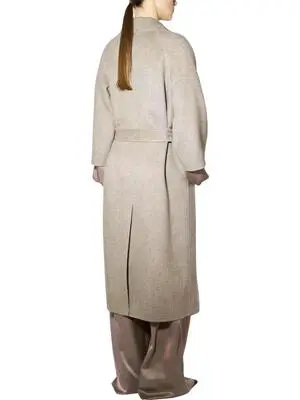 Liviana Conti Belted Notch-lapel Coat - Neutrals