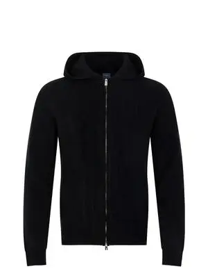 Fedeli Zip-up Hoodie - Black