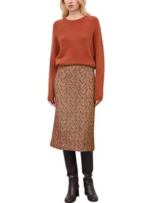 OTTOD'AME Brushed Raglan-sleeve Knit - Orange