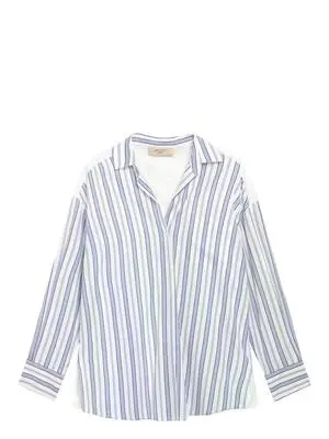 MAX MARA Embroidered Striped Cotton Shirt