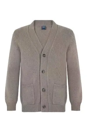 Fedeli V-neck Cardigan - Grey