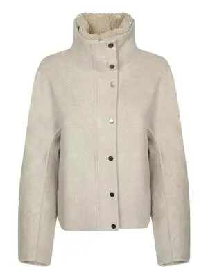 BRUNELLO CUCINELLI Shearling-lined High-neck Jacket