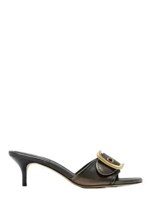 COACH Buckle-detail Leather Sandals - Red