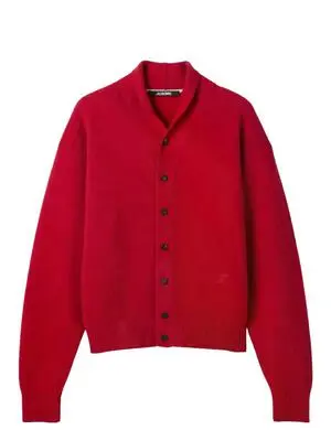 Jacquemus Shawl-collar Knitted Cardigan - Red