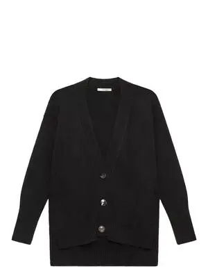 Malìparmi Ribbed-cuff V-neck Cardigan - Black