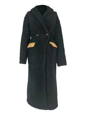 GANNI Double-breasted Teddy Coat