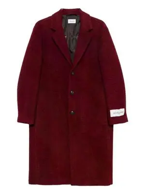 AMISH SUPPLIES Single-breasted Logo-patch Coat - Red