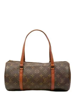 LOUIS VUITTON 1990 Monogram Papillon 30 Handbag - Brown
