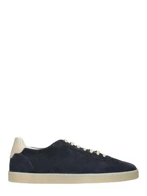 Brunello Cucinelli Suede Low-top Sneakers - Navy