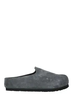 BIRKENSTOCK Suede Amsterdam Wrapped Clogs - Grey