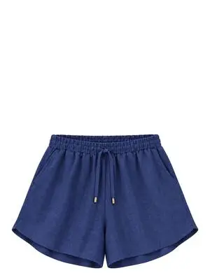LESSEA Linen Cloud Shorts - Blue