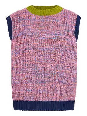 CARA & THE SKY Ada Knitted Vest - Blue