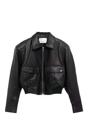 THE FRANKIE SHOP Val Cropped Jacket - Black