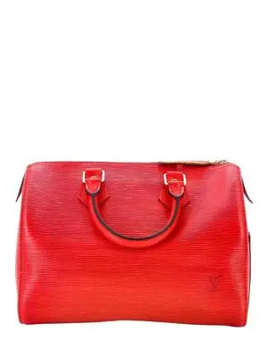 LOUIS VUITTON Speedy Handbag Epi Leather 25 Satchel - Red