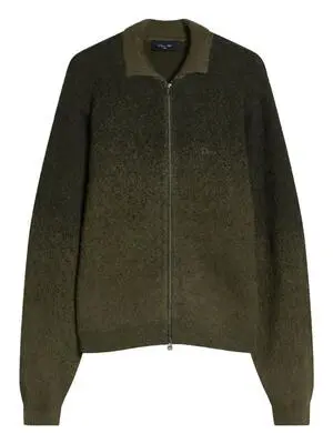 DIME Mohair Double Zip Knit - Forest