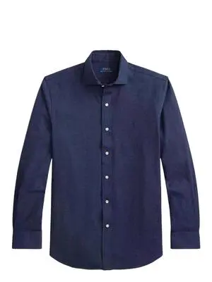 Polo Ralph Lauren Embroidered-logo Button-down Shirt - Blue