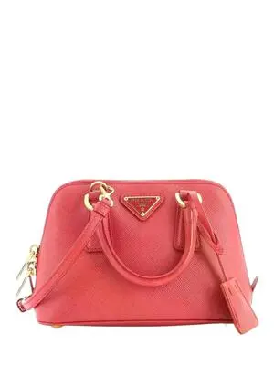 Prada Promenade Bag Saffiano Leather Mini Crossbody Bag - Red