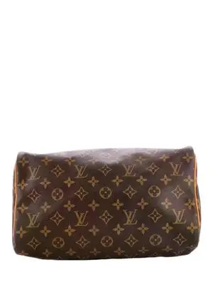 LOUIS VUITTON Speedy Handbag Monogram Canvas 30 Satchel - Brown