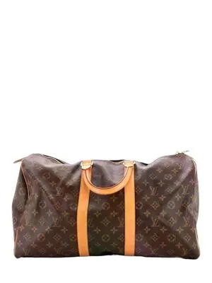 LOUIS VUITTON Keepall Bag Monogram Canvas 45 Satchel - Brown