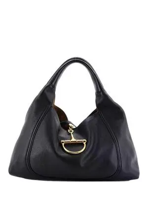 Gucci Softbit Leather Maxi Hobo Bag Black