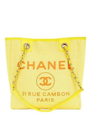Chanel Mini Deauville Tote Bag - Yellow